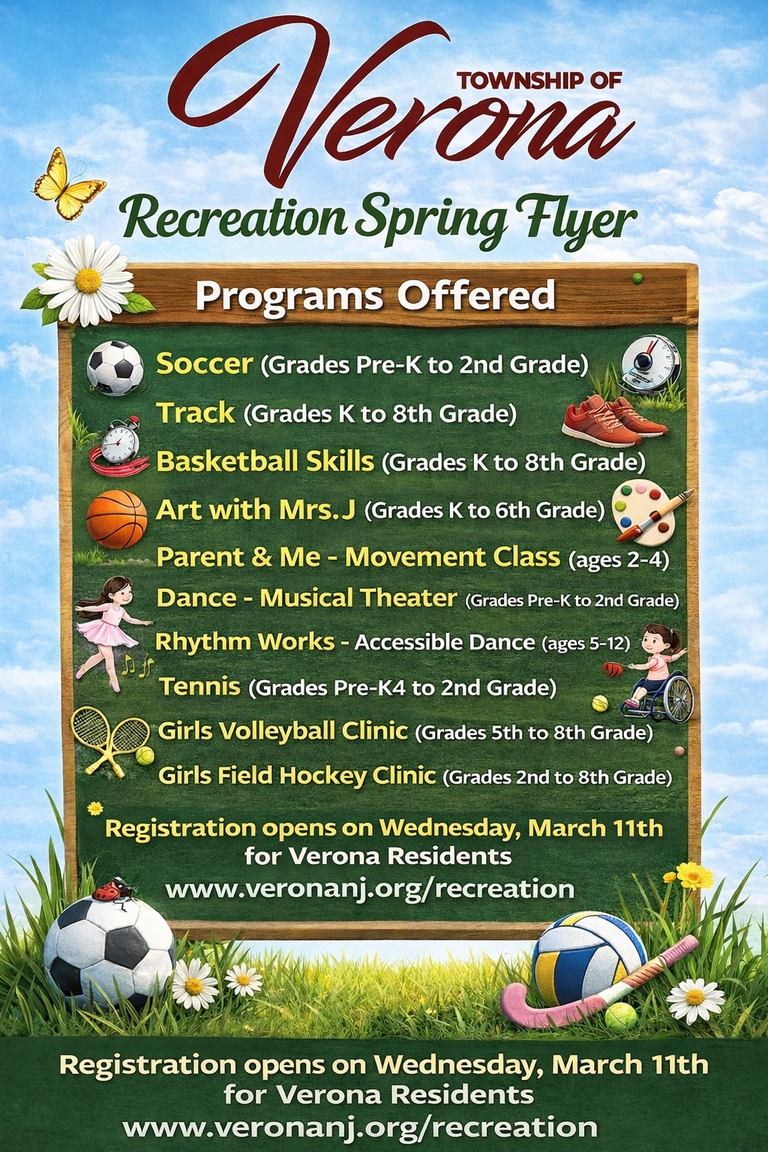 Township of Verona NJ - Spring Children’s Programs